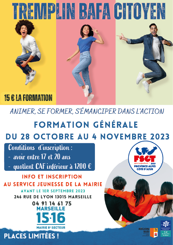 Tremplin BAFA Citoyen - Mairie de Marseille 15e & 16e