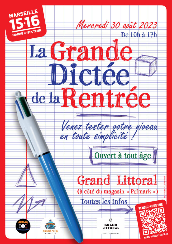 La Grande Dictée de la Rentrée - Mairie de Marseille 15e & 16e